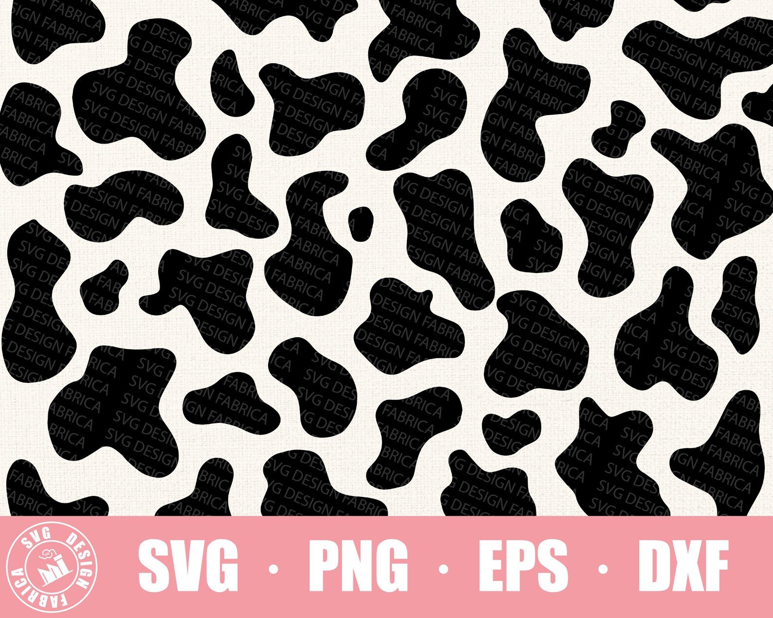 Seamless Cow Pattern Svg / Cow Pattern Cut Files for Cricut / Cow ...