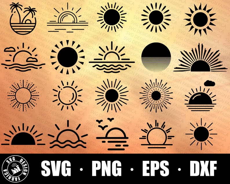Sunrise Svg / Sun Svg Cricut / Sunset Clipart / Sunrise Cut File / Sun ...