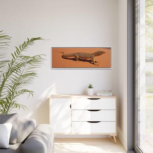 Giant Yellow Spotted Monitor Goanna Lizard Wall Art, Matte Canvas ...