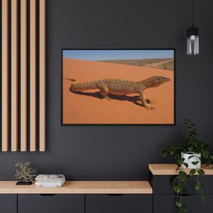 Giant Yellow Spotted Monitor Goanna Lizard Wall Art, Matte Canvas ...