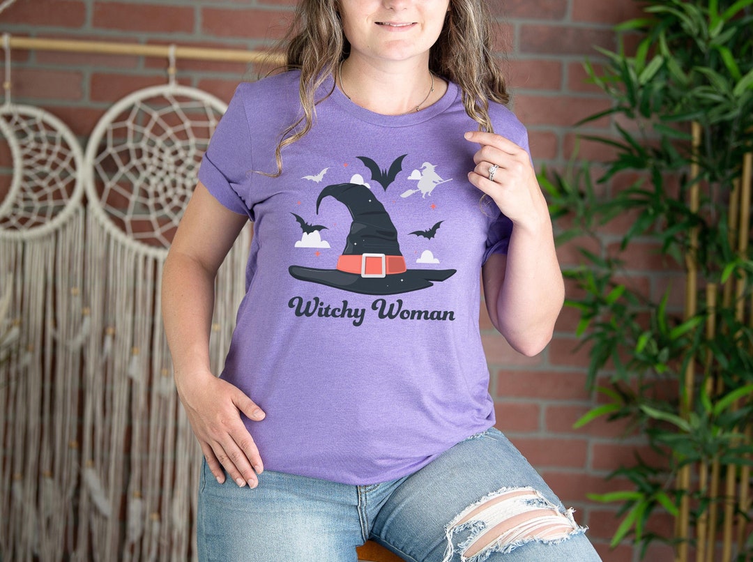 Witchy Woman Tshirt, Halloween Witch Tshirt, Women Halloween, Witch ...
