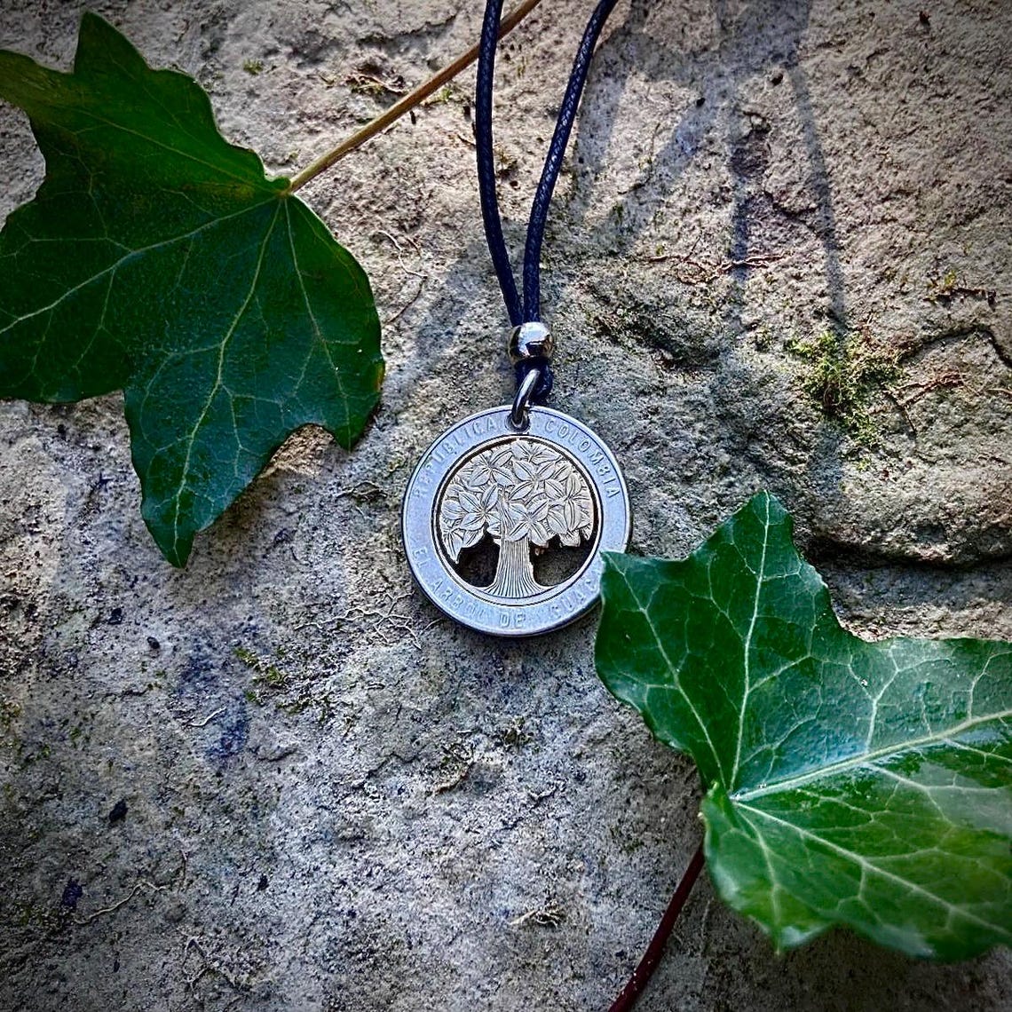 The Holy Tree of Guacarí. Handcrafted Pendant, Carved From a Colombian ...