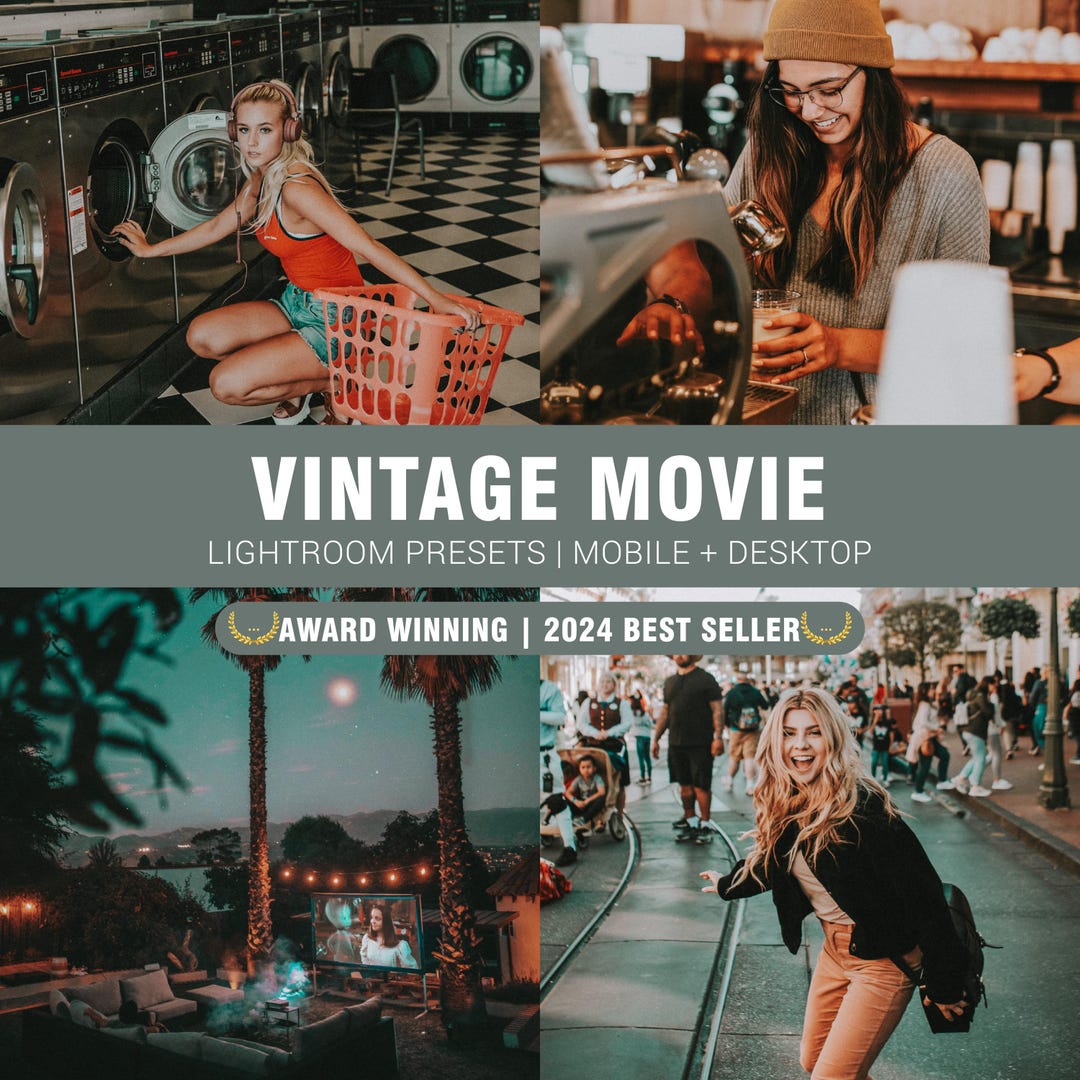Vintage Movies Lightroom Mobile & Desktop Presets | Vintage Lightroom ...
