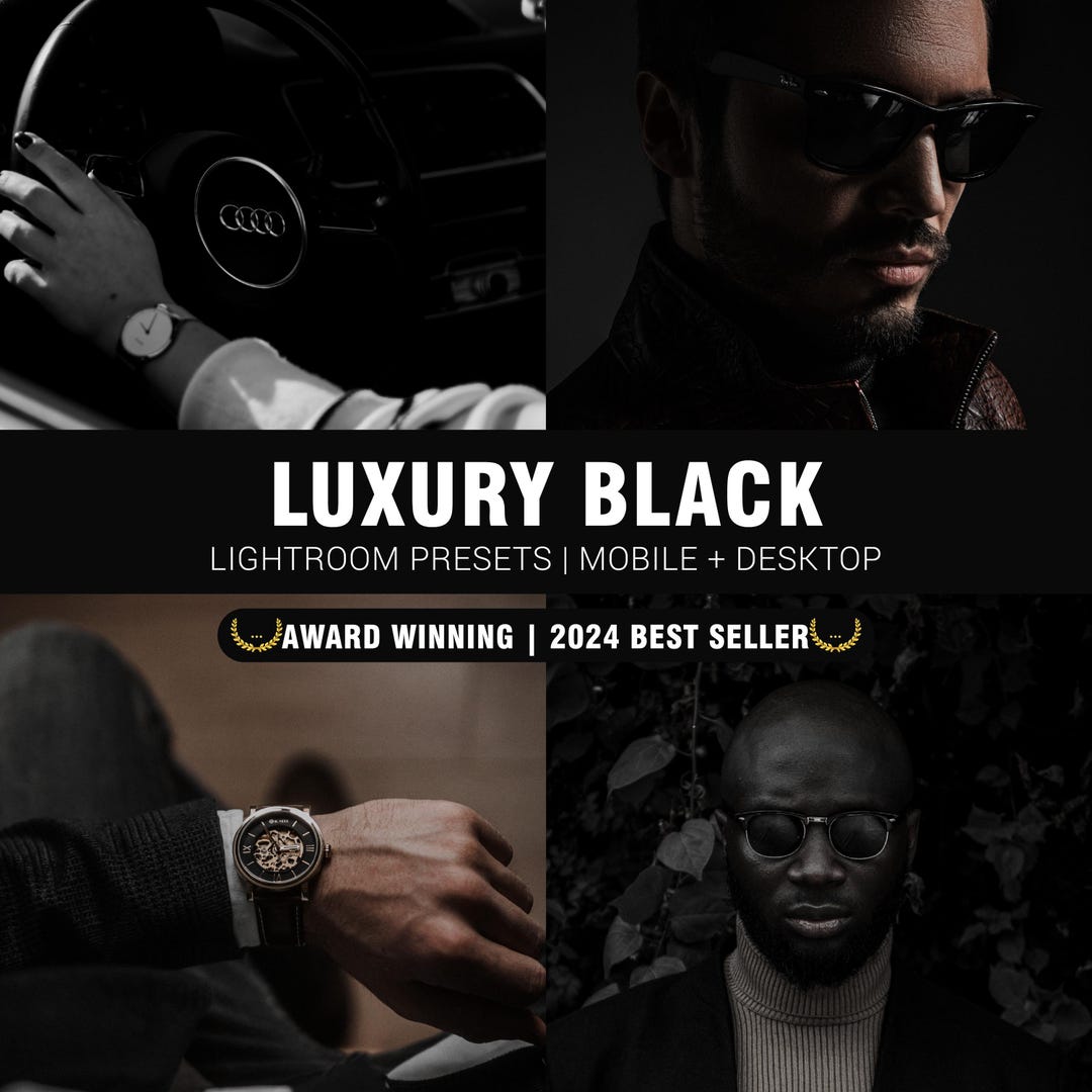 Luxury Black Lightroom Mobile & Desktop Presets | Luxury Lightroom ...