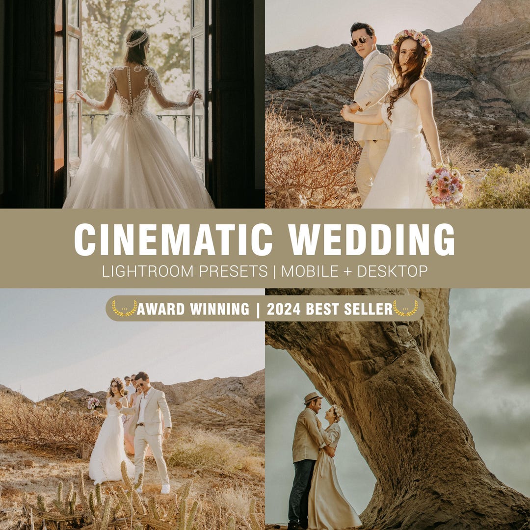 Pack of 15 >> Cinematic Wedding Lightroom Presets | Mobile & Desktop ...
