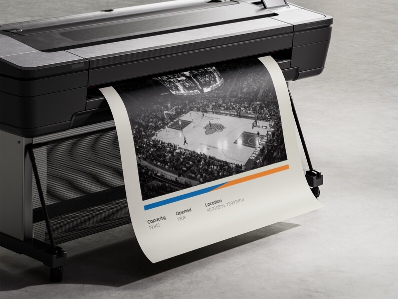 New York Knicks Stadium Poster | Madison Square Garden Print | NBA ...