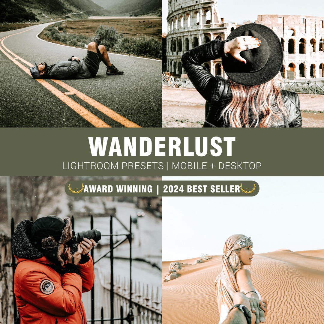 Pack of 10 Wanderlust Lightroom Presets Mobile & Desktop Lightroom Presets One Click Preset ...