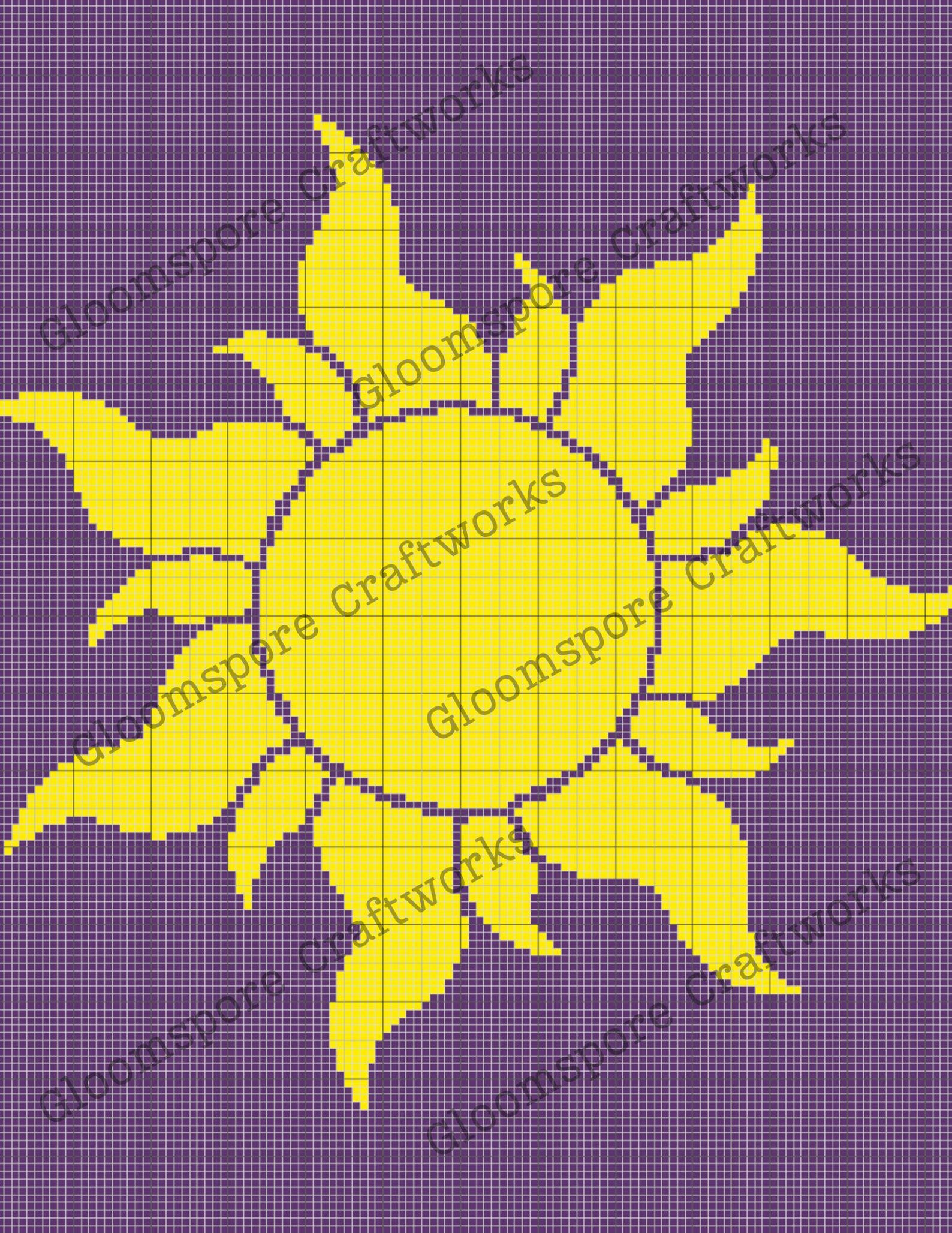 Tangled Sun // Crochet Pattern // Crochet C2C Pattern // Crochet ...
