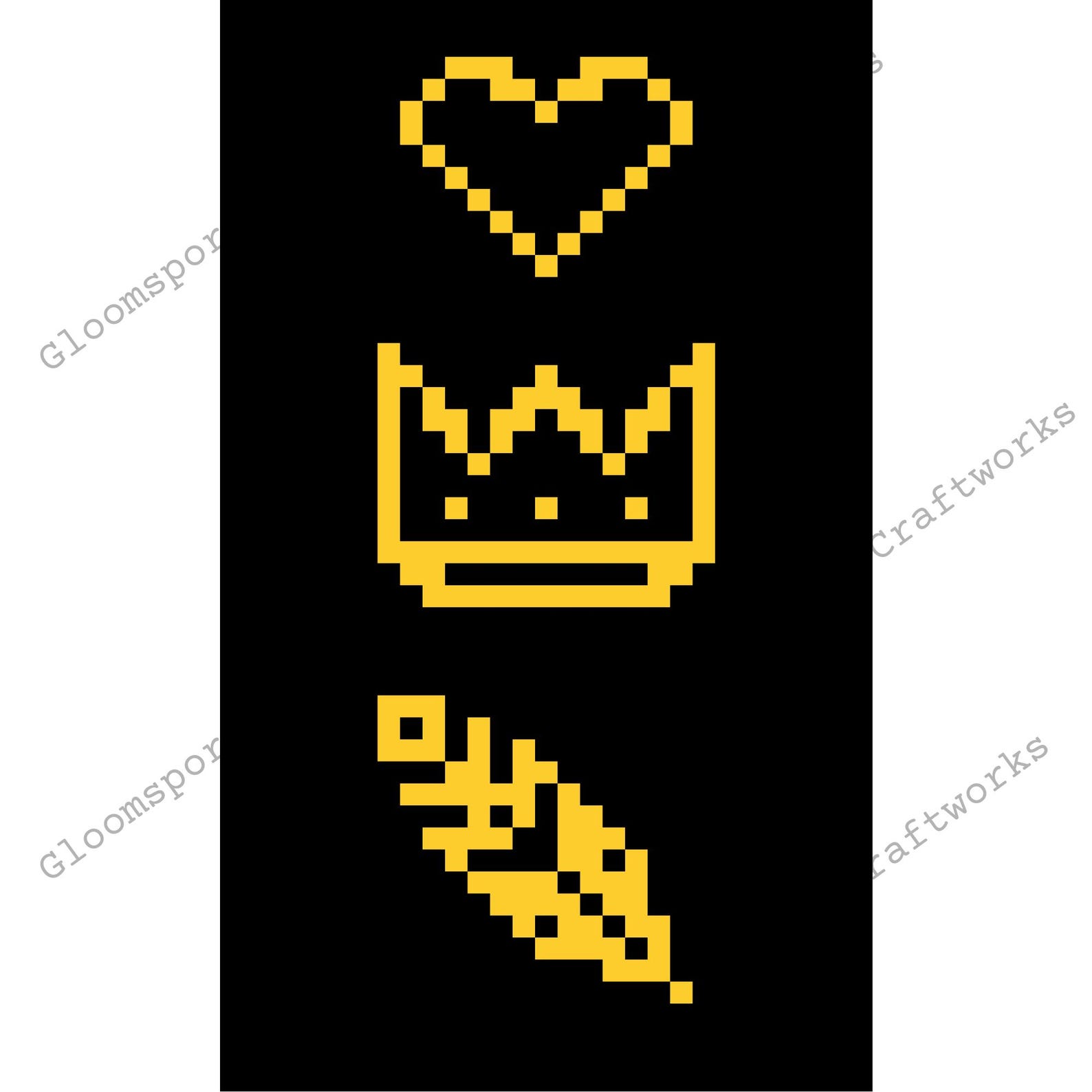 Bee, Key, Sword, Heart, Crown, Feather // Starless Sea Inspired ...