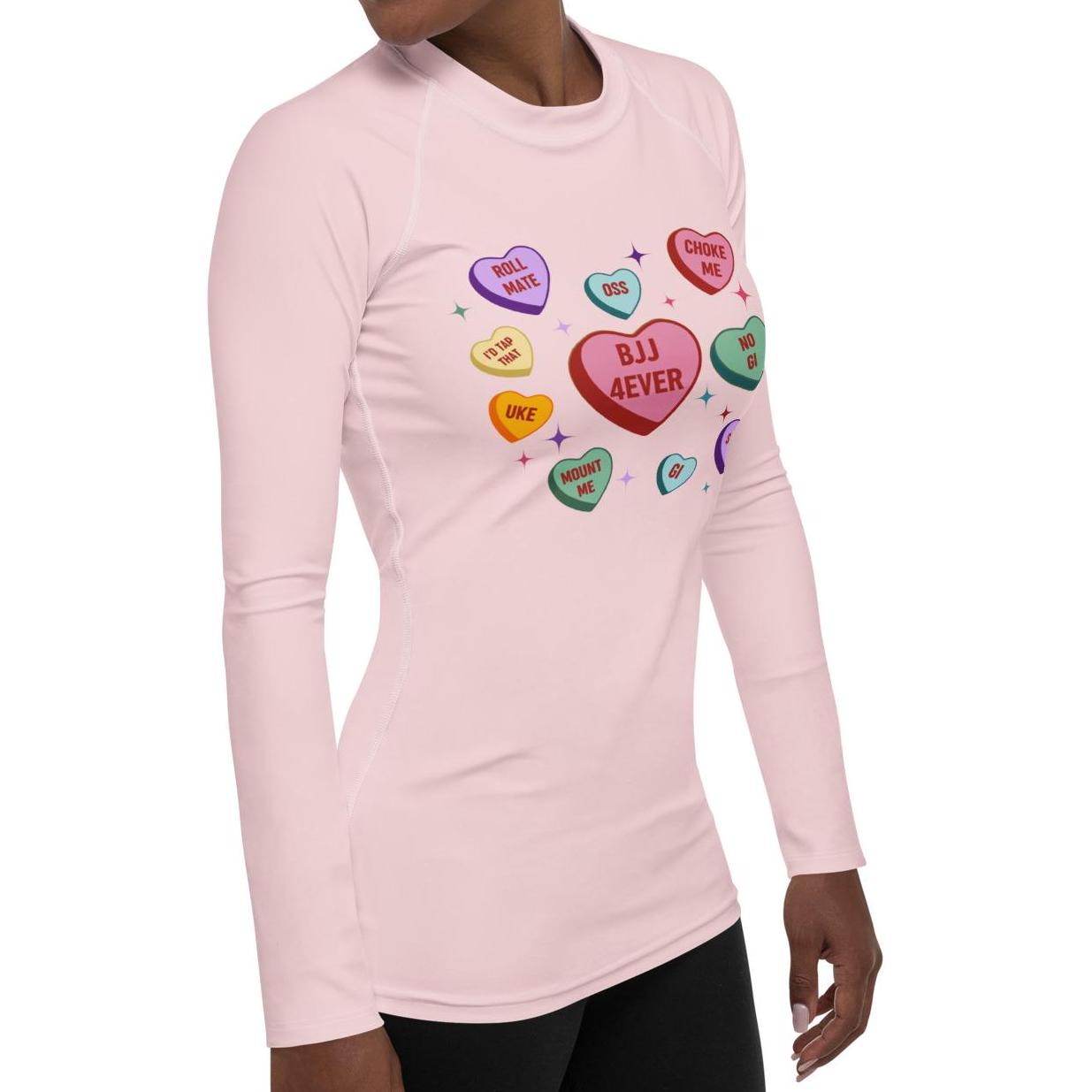 Women's BJJ Candy Heart Rashguard | Jiu-jitsu Rash Guard | Valentine's ...