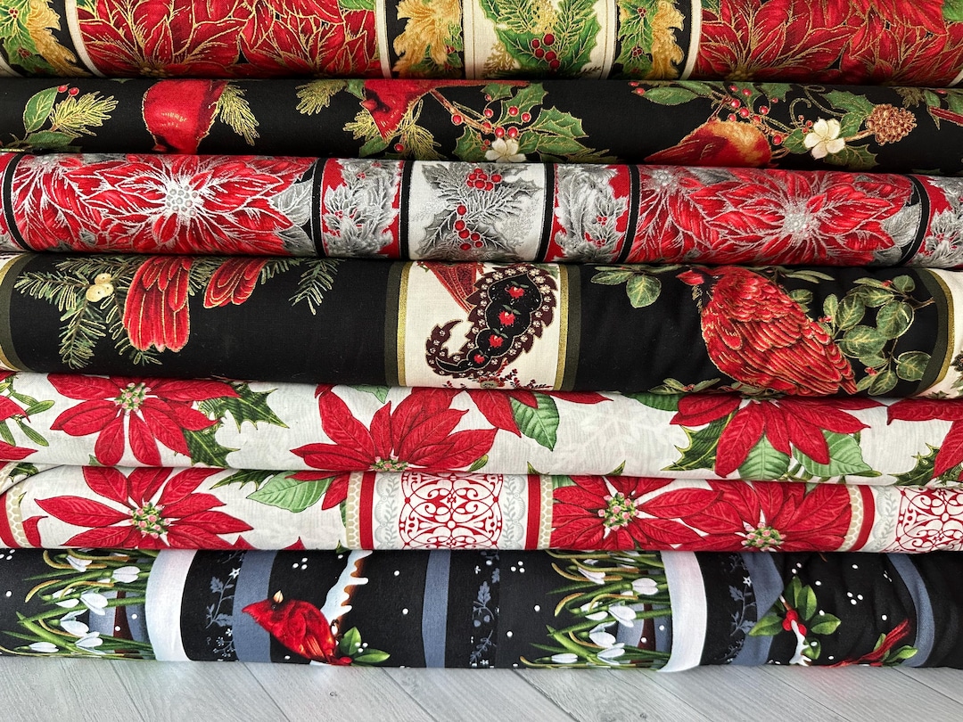 Christmas Winter Holiday Fabric by the Half Yard 100% Cotton - Etsy