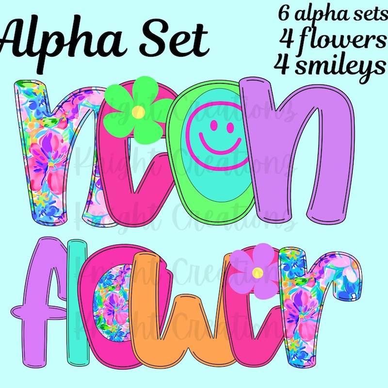 Neon Letters - Etsy