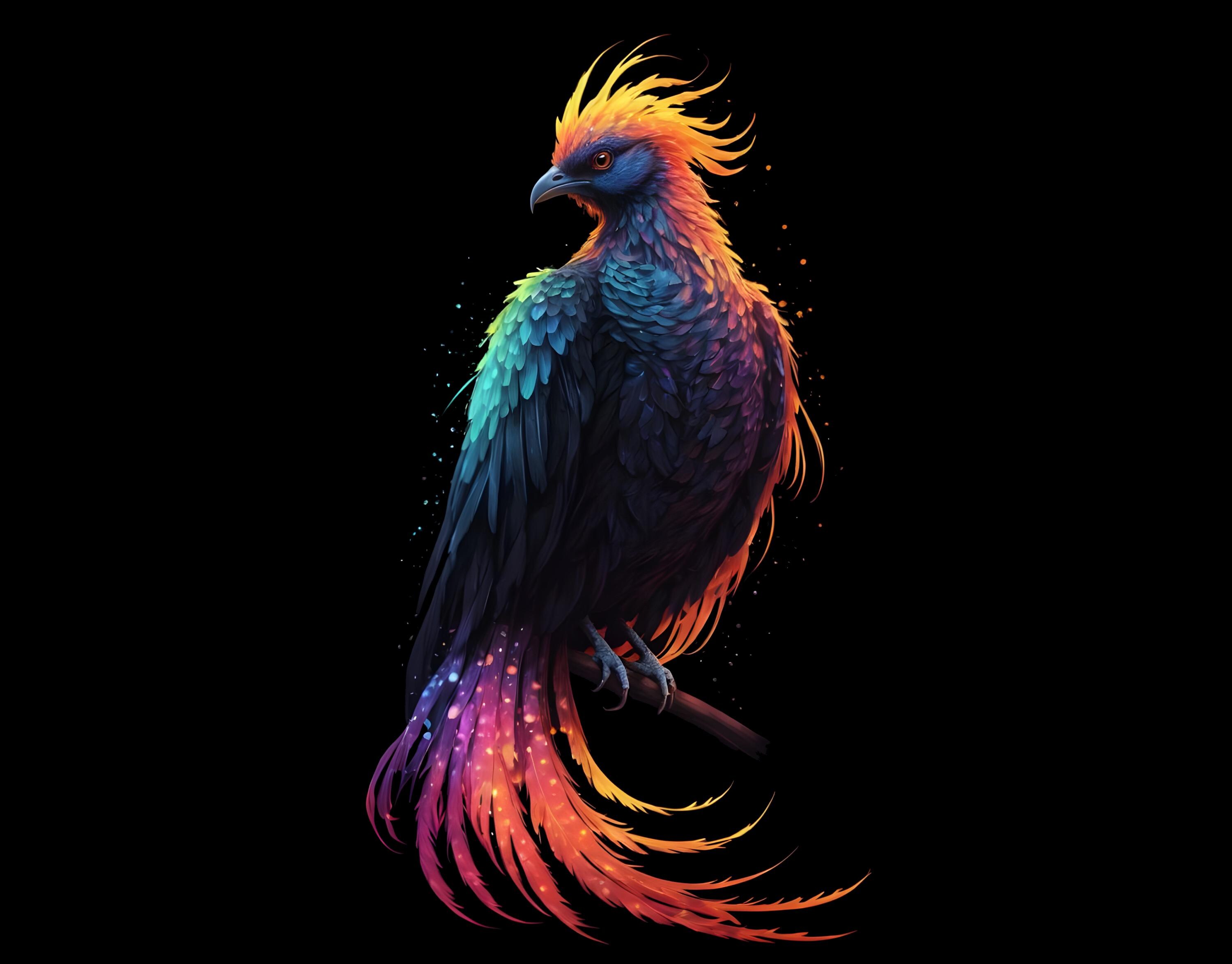 Neon Animal Designs! Cool Neon Phoenix Designs - PNG, SVG Bundle! - Etsy