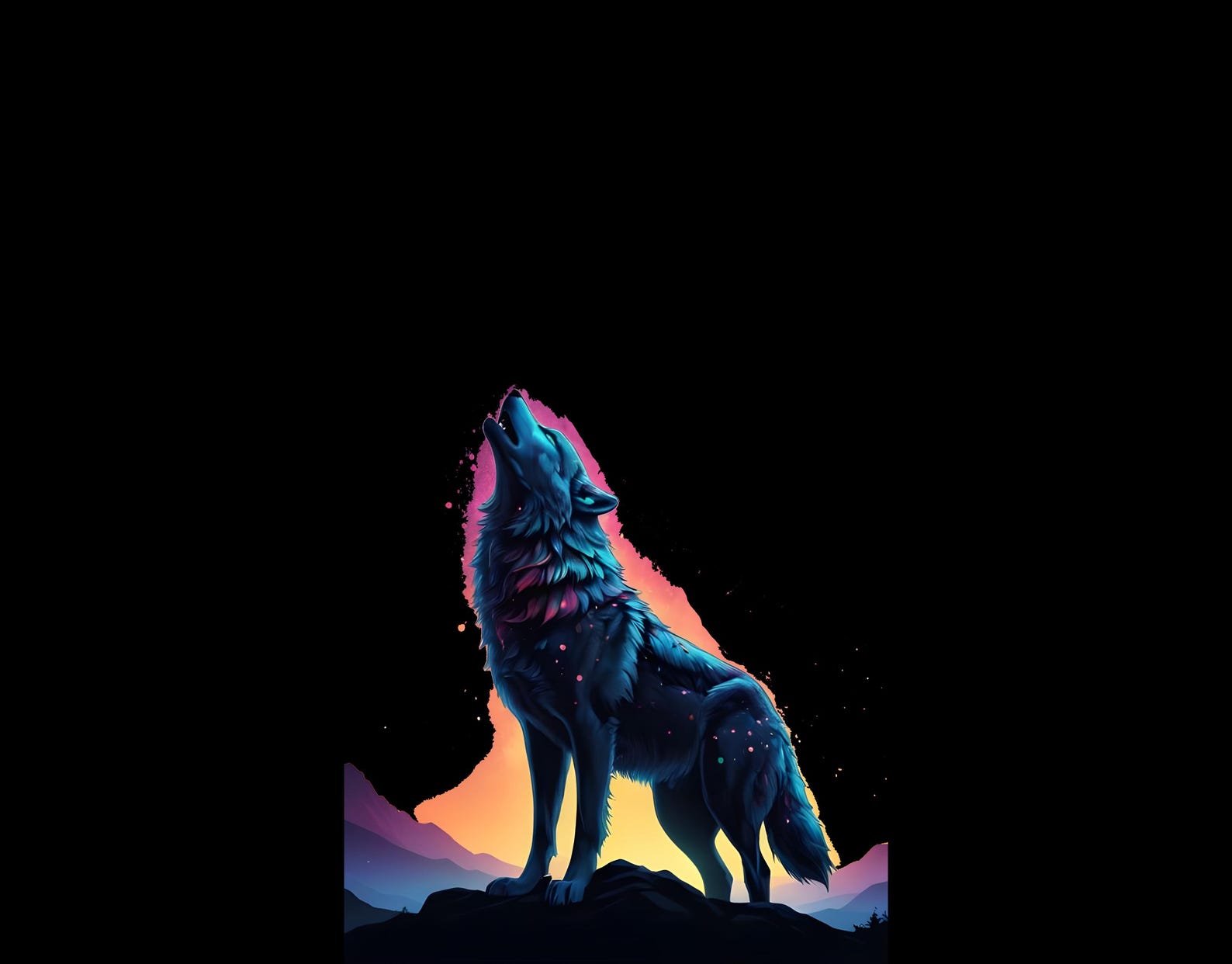 Neon Animal Designs! Cool Neon Wolf Design - PNG, SVG Bundle! - Etsy