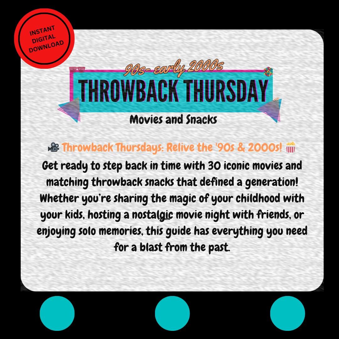 Throwback Movie and Snack Ideas 90s-early 2000s - Etsy