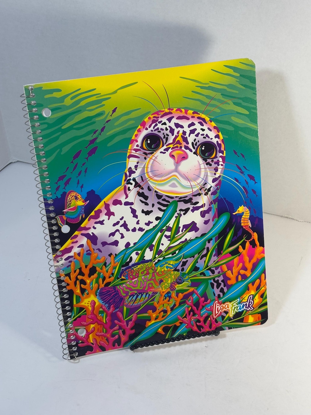 Vintage LISA FRANK Skeeter the Seal & Rainbow Reef Spiral Bound ...