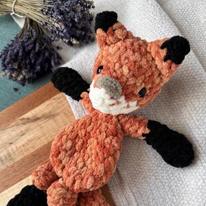 Fox Crochet Lovey | Plush Snuggler for Baby, Fox Stuffy, Woodland ...