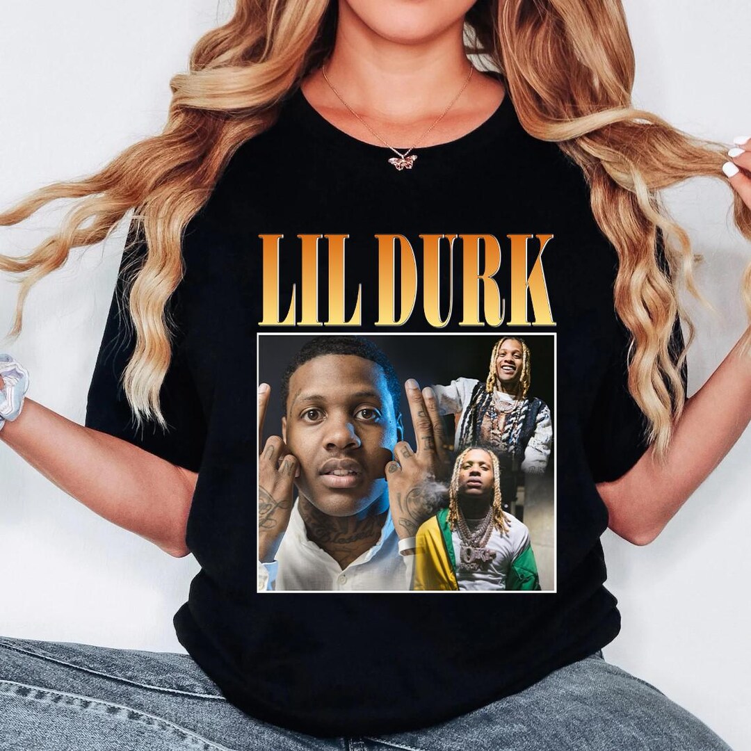 Lil Durk Shirt, Rapper Fan Art Clothing, Unique Graphic T-shirts ...