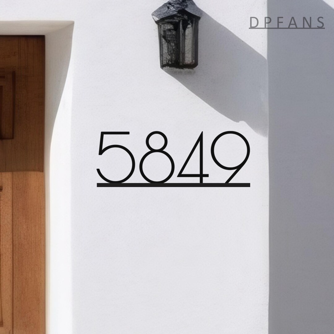 Custom Modern House Number Metal Sign,outdoor House Plaque, Outdoor ...