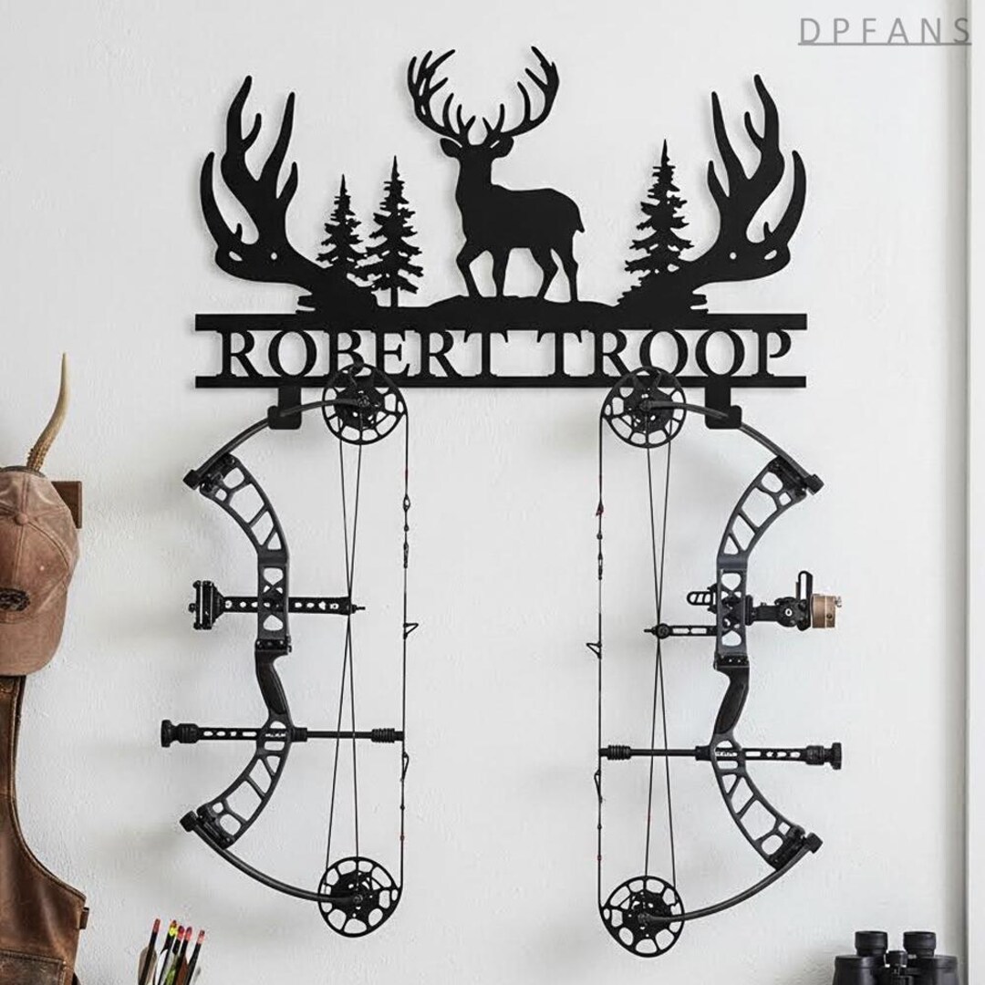 Personalized Metal Name Sign for Archery Gear,rustic Deer Theme Wall ...