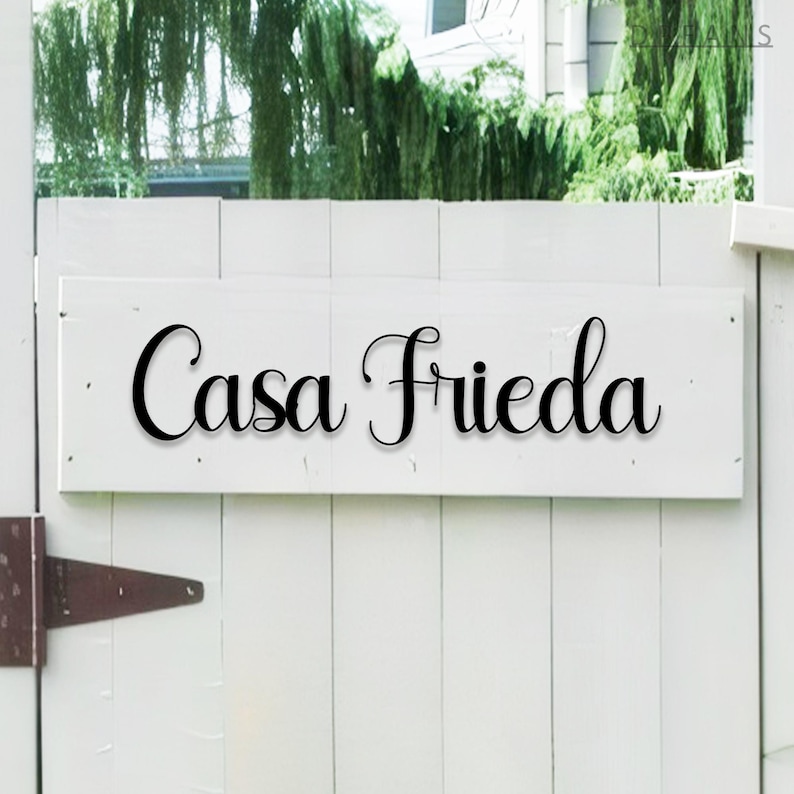 Custom Metal Script Font House Name Sign,outdoor House Name Plaque ...