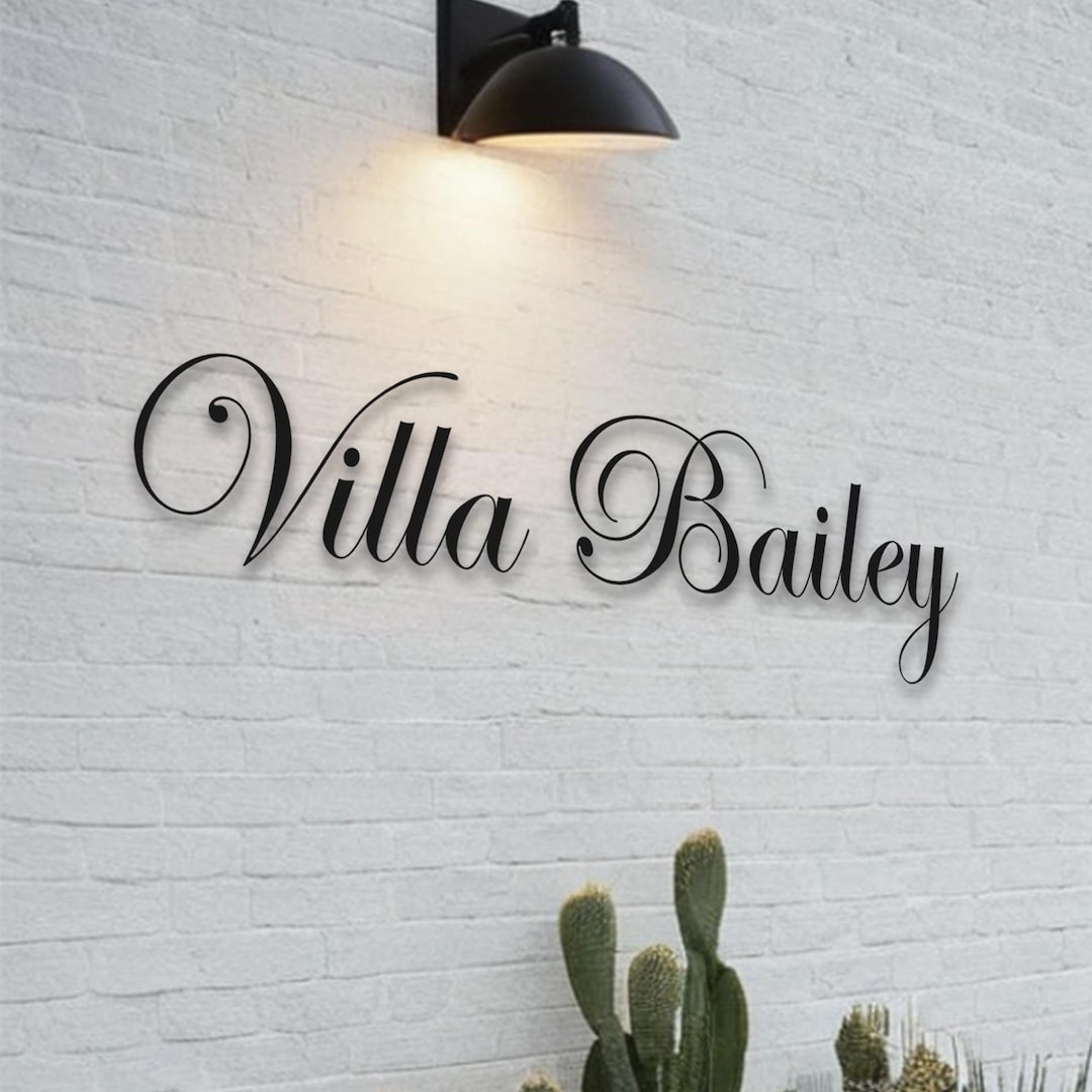 Custom Metal House Name Sign,outdoor House Name Plaque, Outdoor House ...