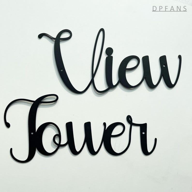 Custom Metal Script Font House Name Sign,outdoor House Name Plaque ...