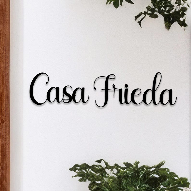 Custom Metal Script Font House Name Sign,outdoor House Name Plaque ...