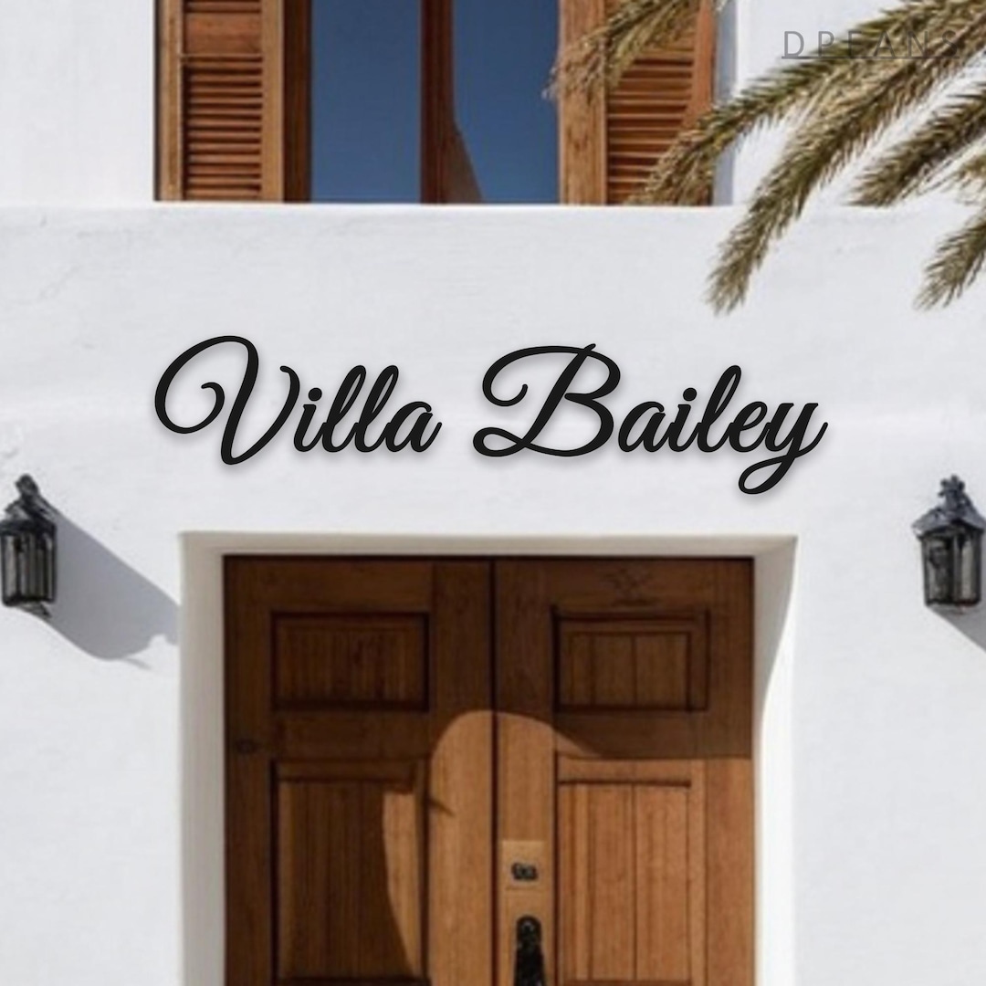 Custom Metal House Name Sign,outdoor House Name Plaque, Outdoor House ...