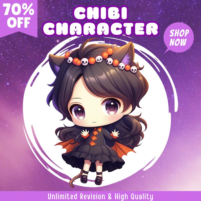 Custom Chibi Anime, Chibi Character, Custom Chibi Commission, Original ...