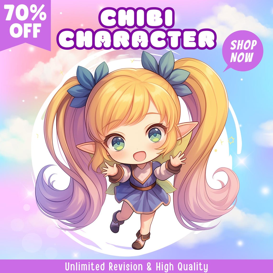 Custom Chibi Anime, Chibi Character, Custom Chibi Commission, Original ...