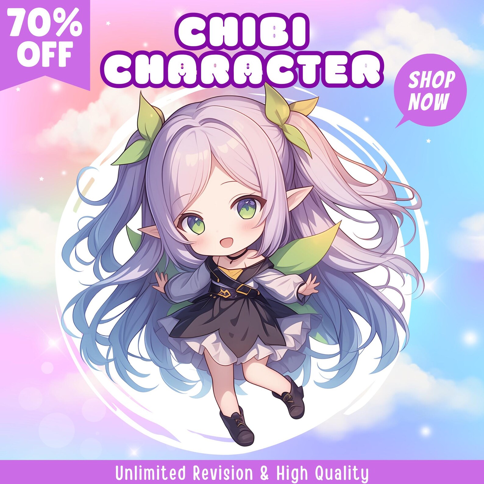 Custom Chibi Anime, Chibi Character, Custom Chibi Commission, Original ...