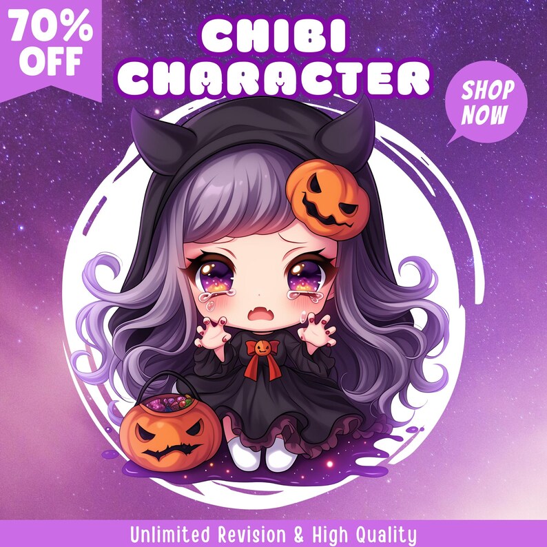 Custom Chibi Anime, Chibi Character, Custom Chibi Commission, Original ...