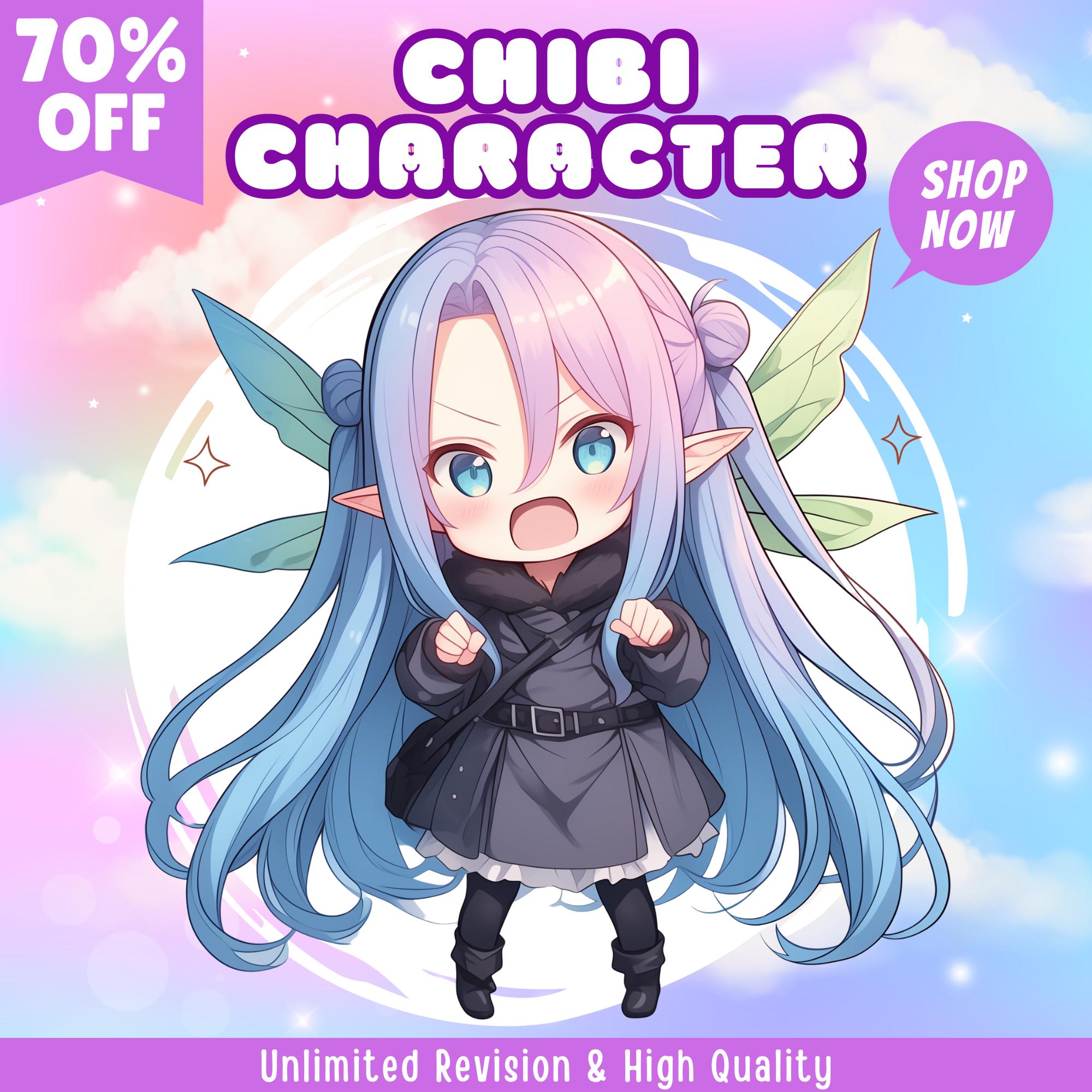 Custom Chibi Anime, Chibi Character, Custom Chibi Commission, Original ...