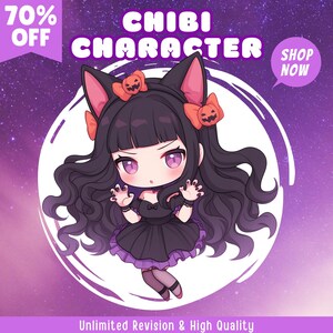 Custom Chibi Anime, Chibi Character, Custom Chibi Commission, Original ...