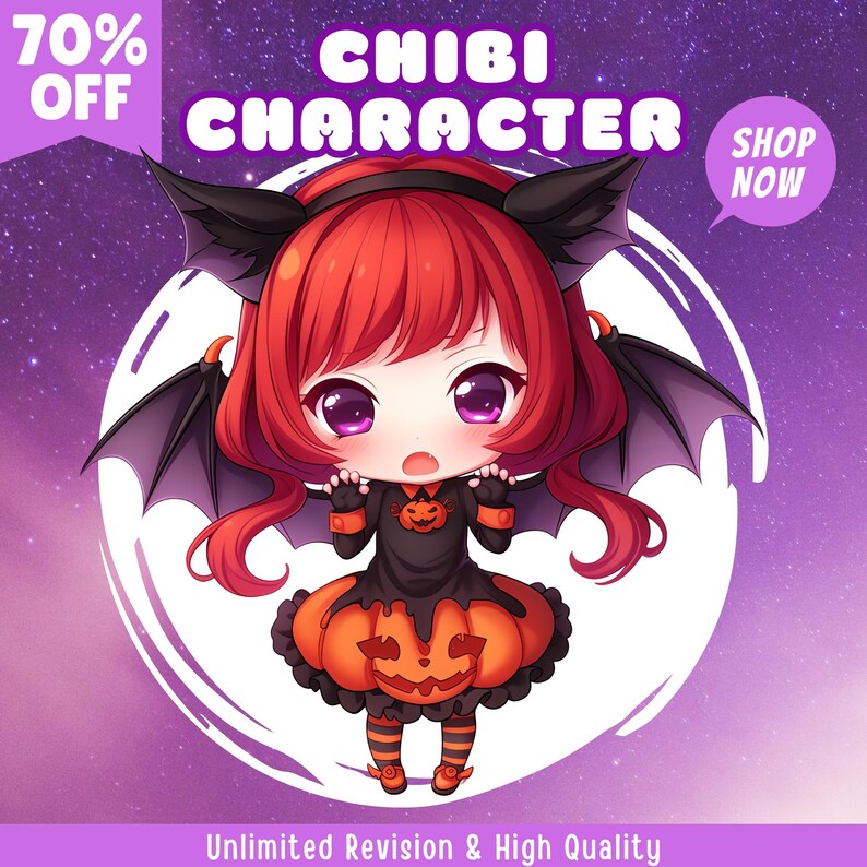 Custom Chibi Anime, Chibi Character, Custom Chibi Commission, Original ...