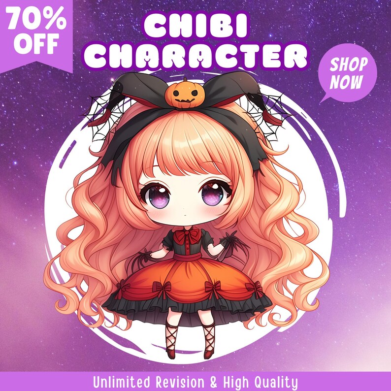 Custom Chibi Anime, Chibi Character, Custom Chibi Commission, Original ...