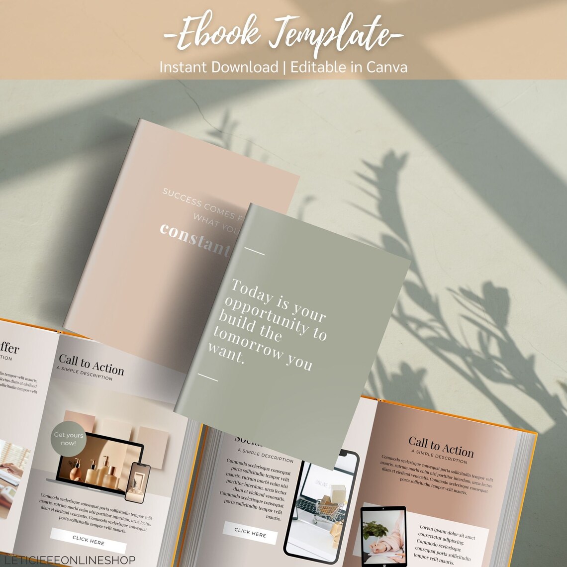 Ebook Template - Canva - Professional Ebook Design - Customizable Ebook ...