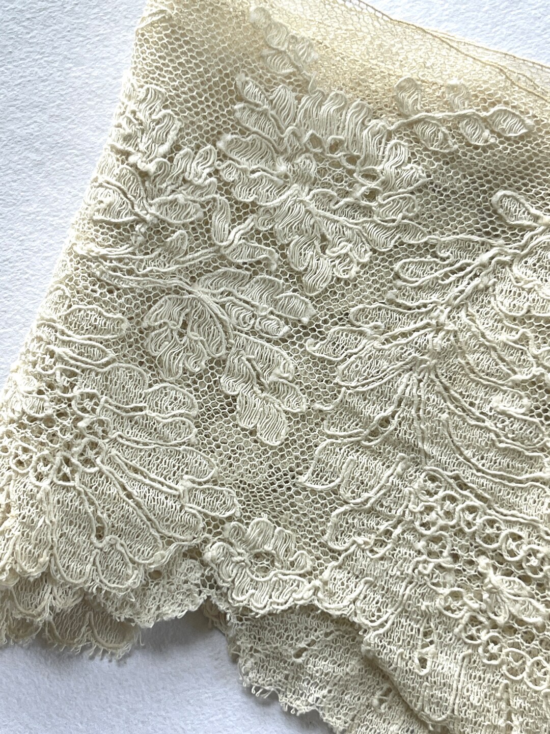 Antique Net Flower Lace Trim - Etsy