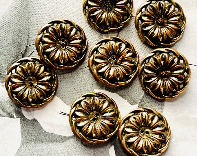 Vintage Flower Buttons - Etsy