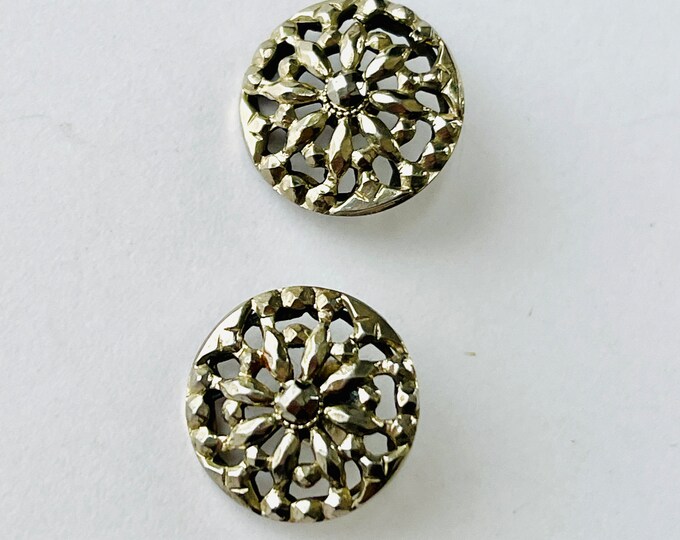 Antique Cut Steel Buttons - Etsy