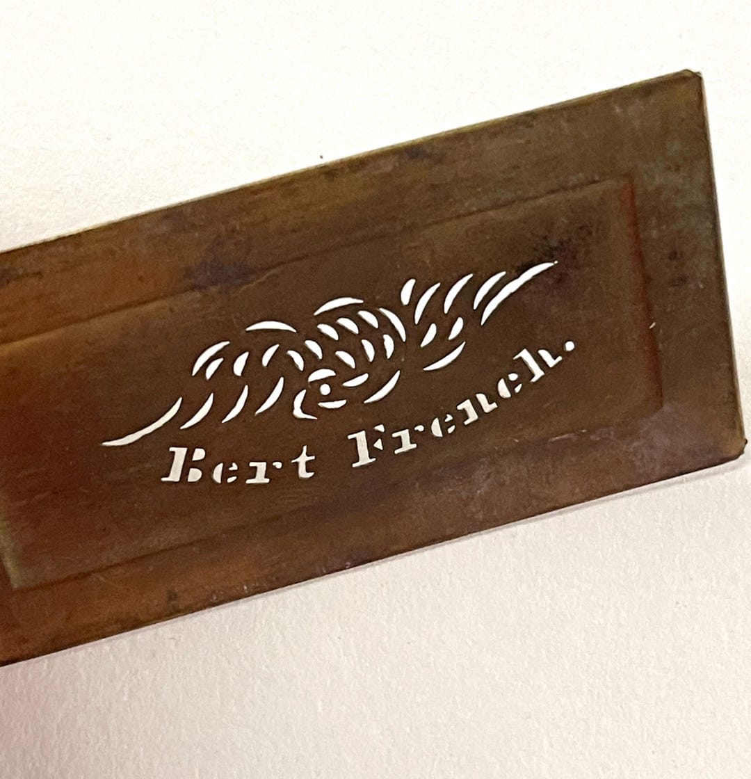 Antique Brass Name Plate Stencil - Etsy