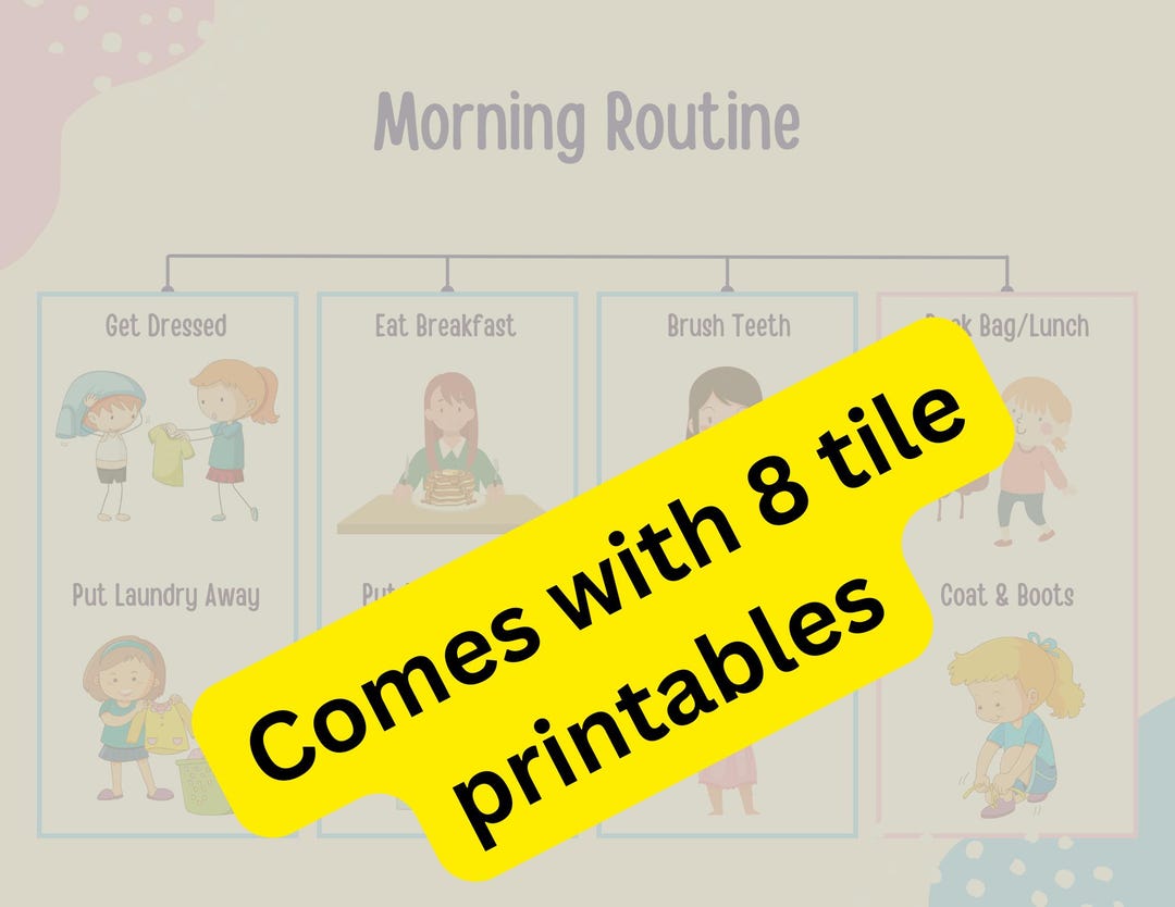 Morning Routine Visual Schedule - Etsy