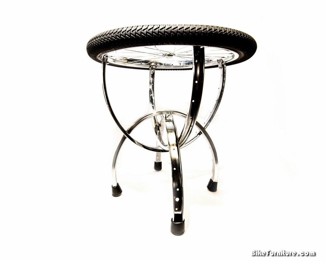 BMX Bike Wheel Table Chromed Steel - 20" X 20"h - Etsy