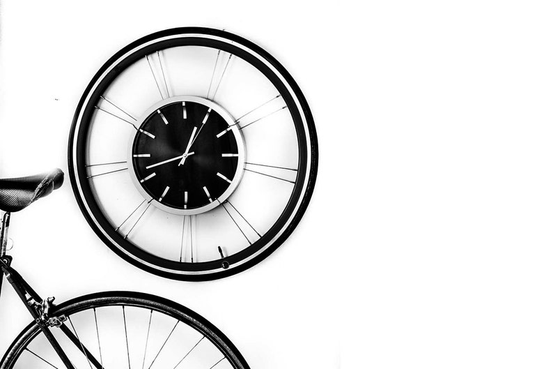 Bike Furniture Design - Bicycle Wheel Clock - Road Deluxe - Etsy
