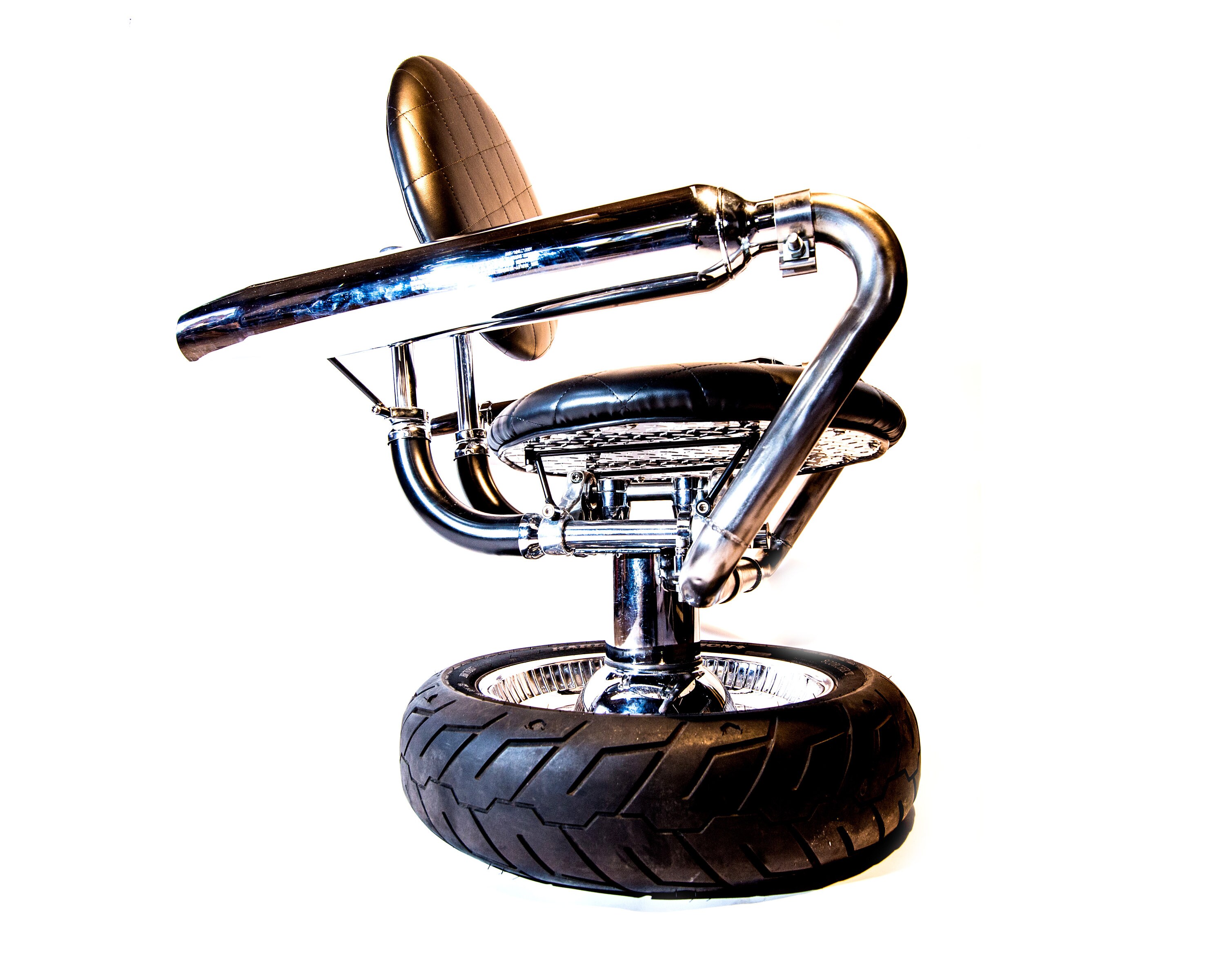 Reused Motorcycle Part Chair With L Wheel Base. - Etsy