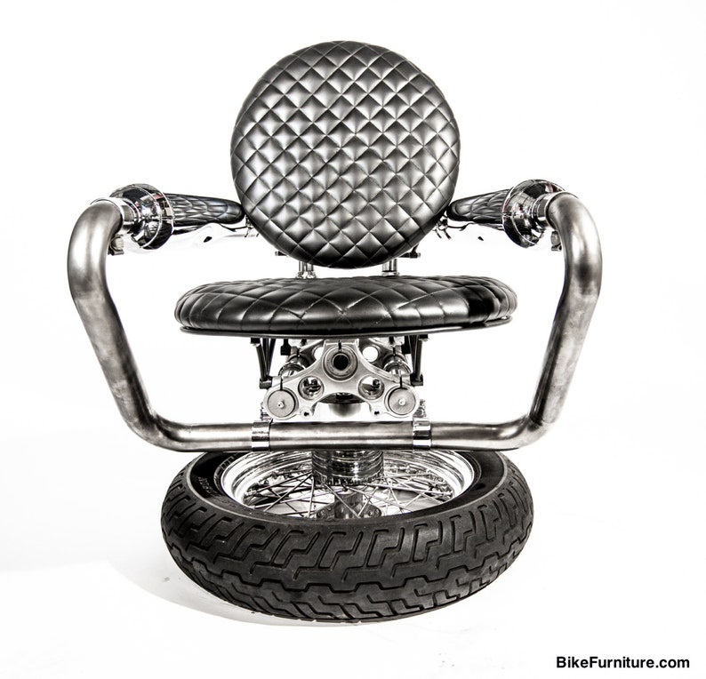 Reused Motorcycle Part Chair With L Wheel Base. - Etsy