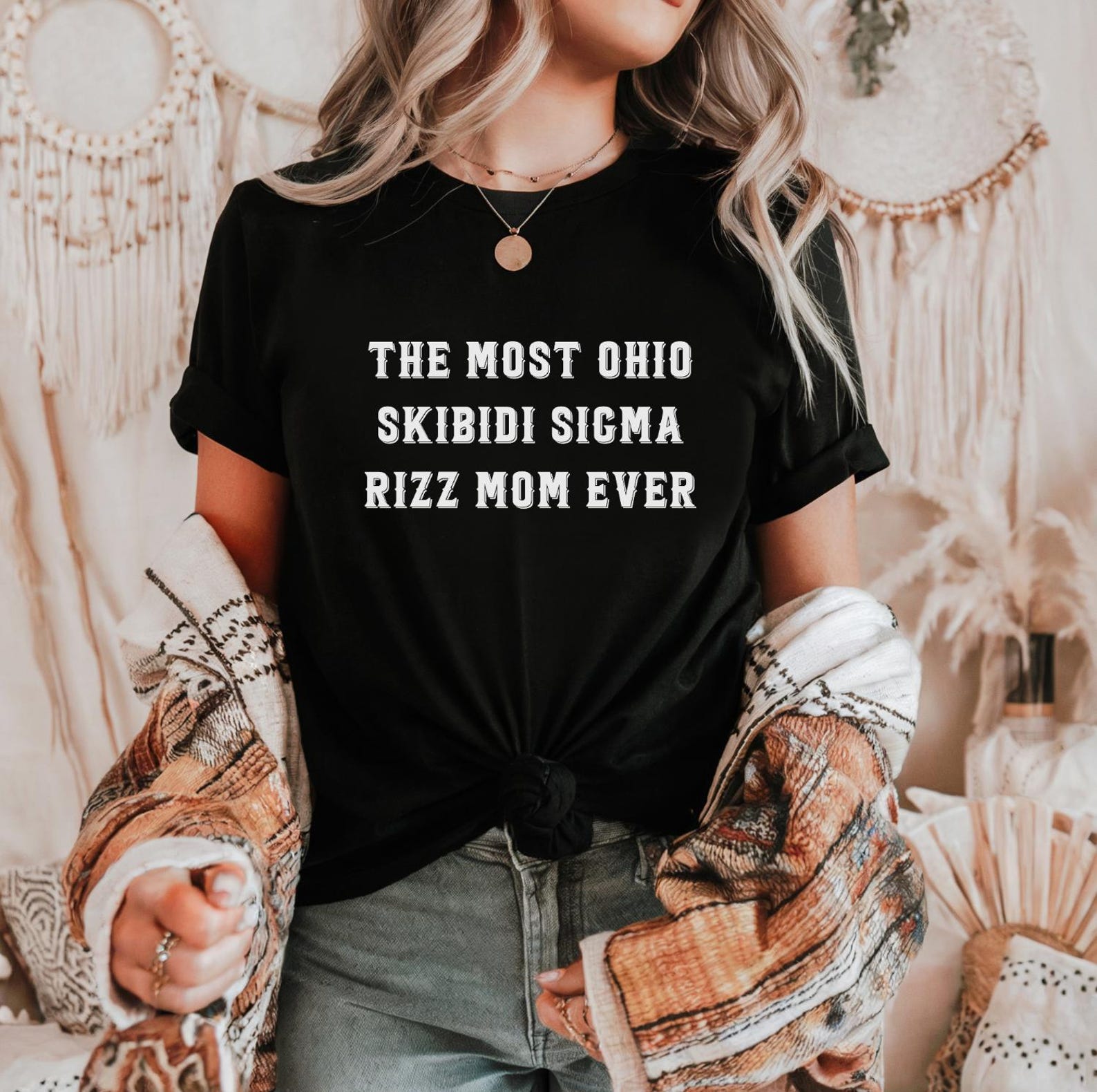 The Most Ohio Skibidi Rizz Mom Ever Shirt, Teen Slang Mom Shirt, Funny ...