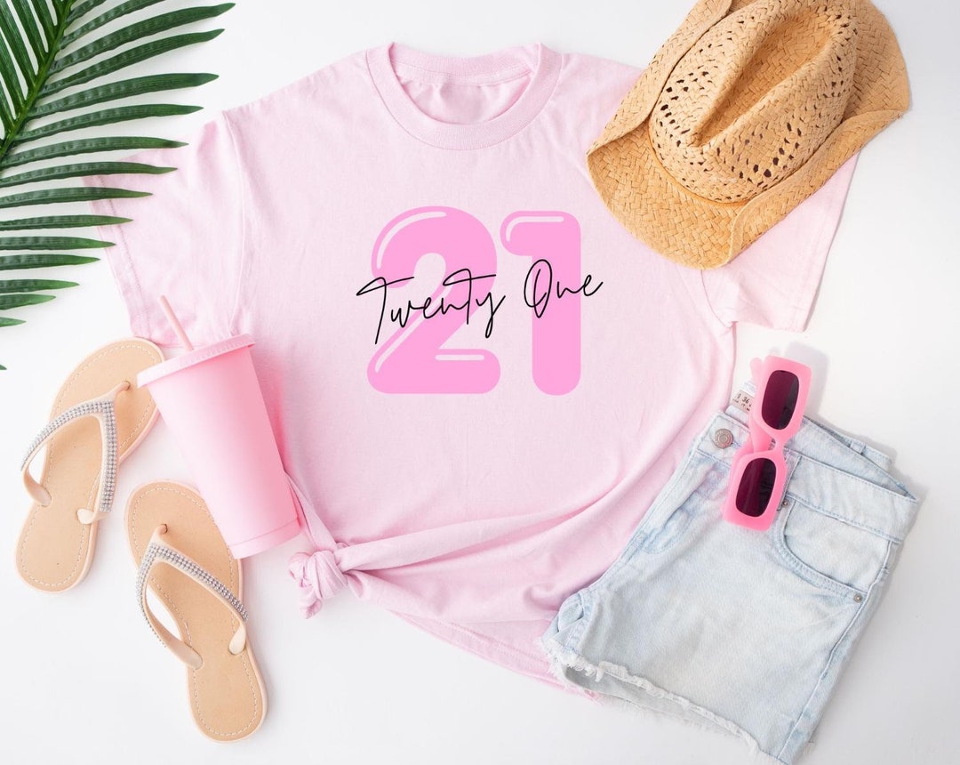 2st Birthday Shirt for Her, 21st Birthday Shirt, Pink 21st Birthday ...