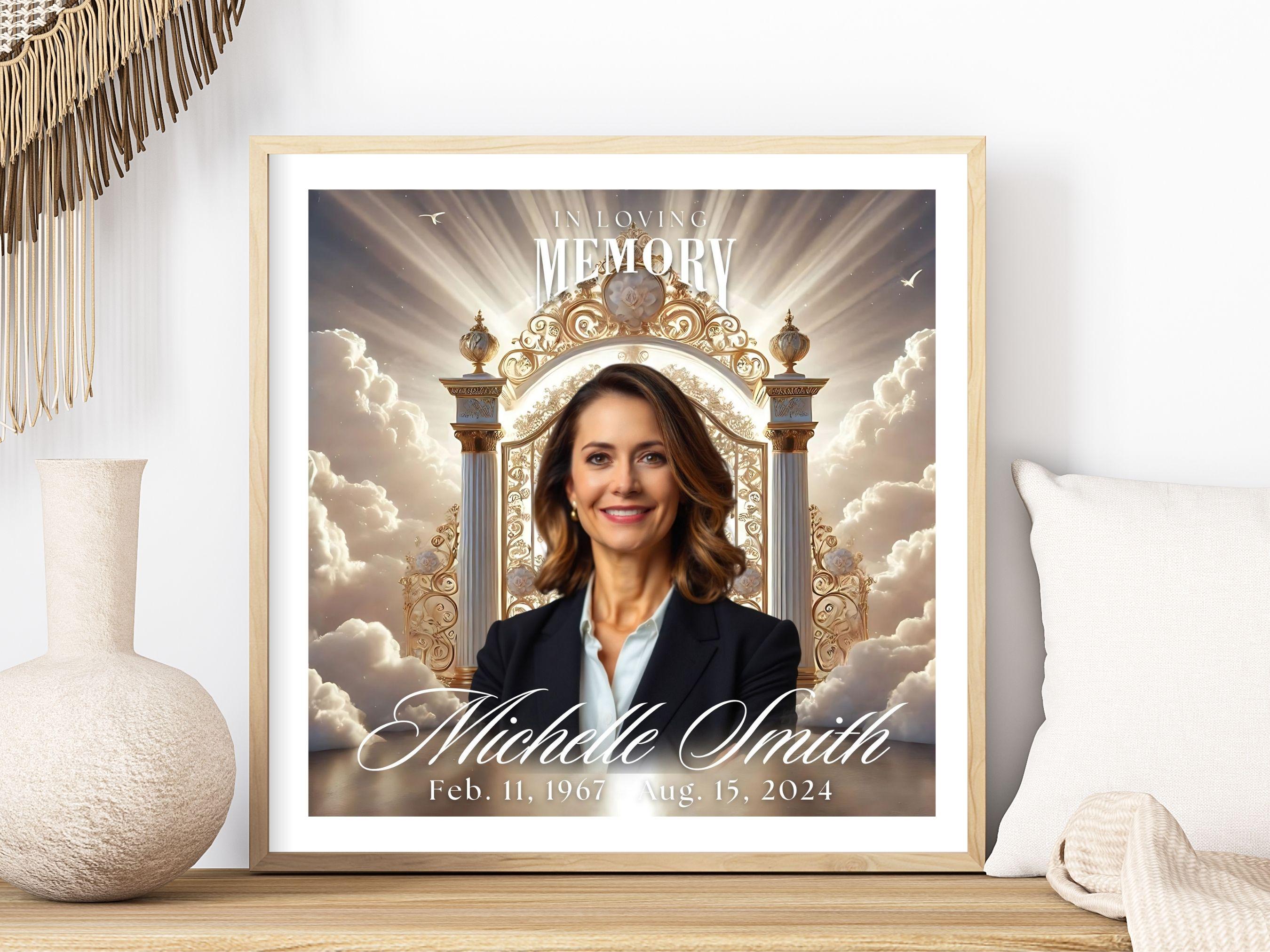 Gold Memorial Background Png Gate to Heaven Background in Loving Memory ...